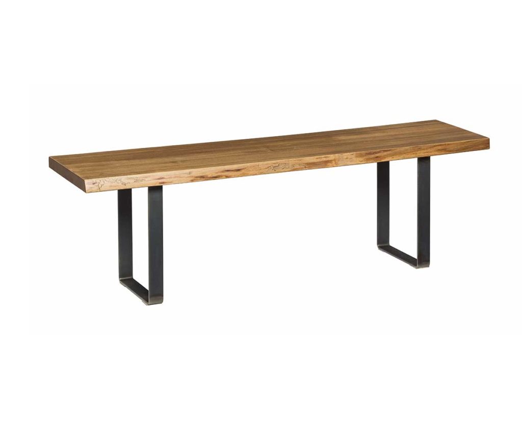 Live Edge Bench with U Base - Barkman Furniture
