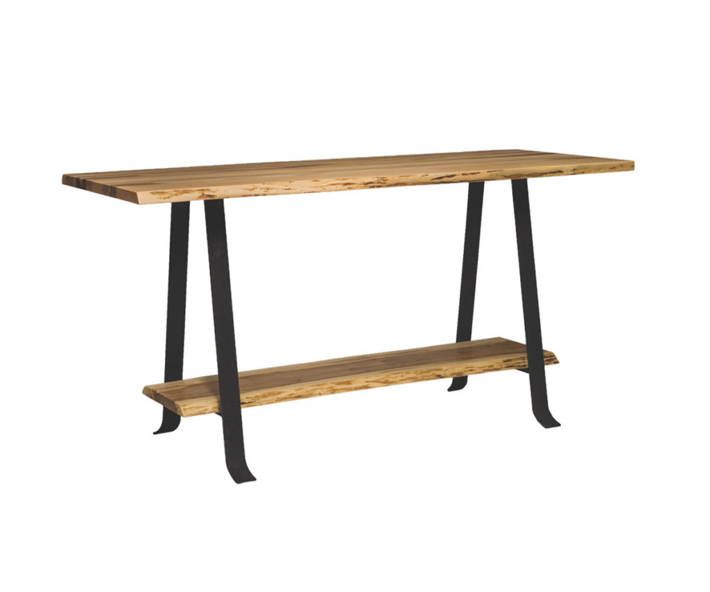Live Edge Bar Table with Alpha Base - Barkman Furniture