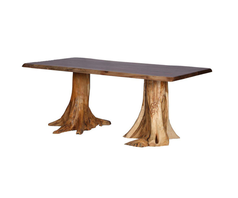 Live Edge Double Stump Dining Table - Barkman Furniture