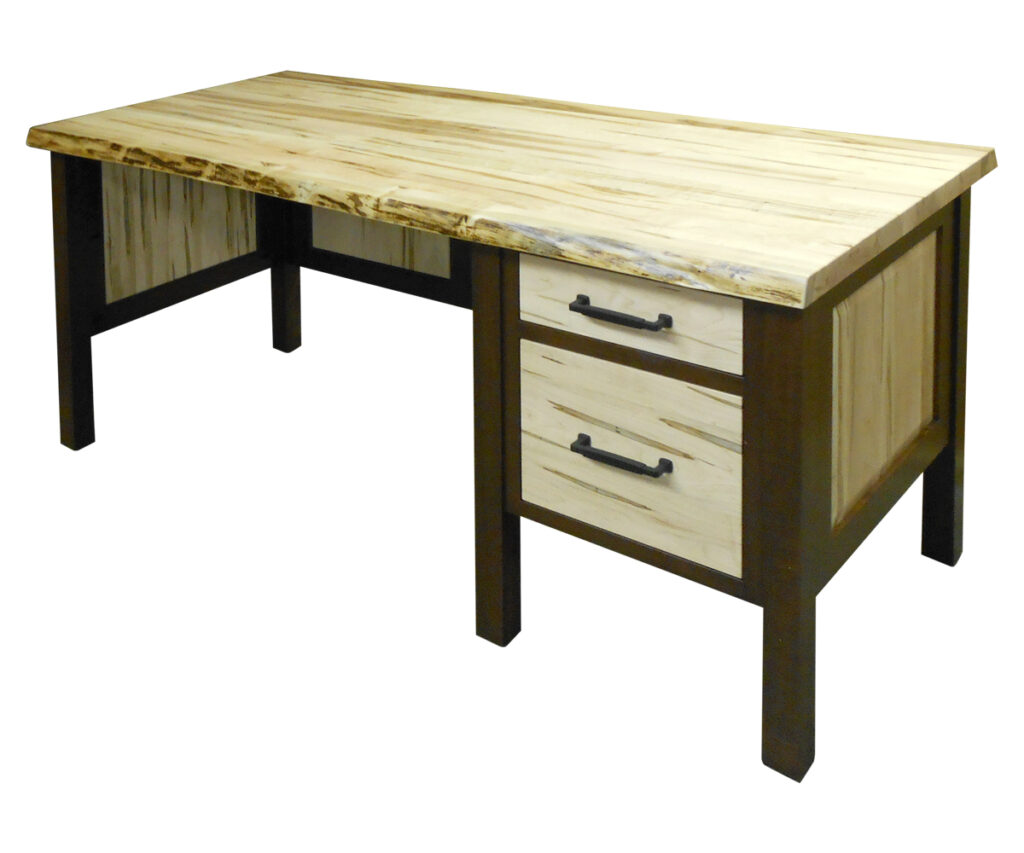 Custom Live Edge Desk with File Drawer #4977 - Barkman Furniture